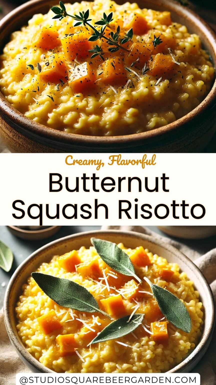 Easy Butternut Squash Risotto Recipe - Vegan & Healthy