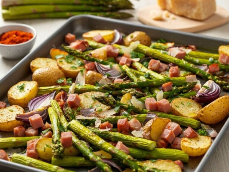 Easy One-Pan Asparagus and Ham Recipe – A Flavorful Dinner in Minutes!
