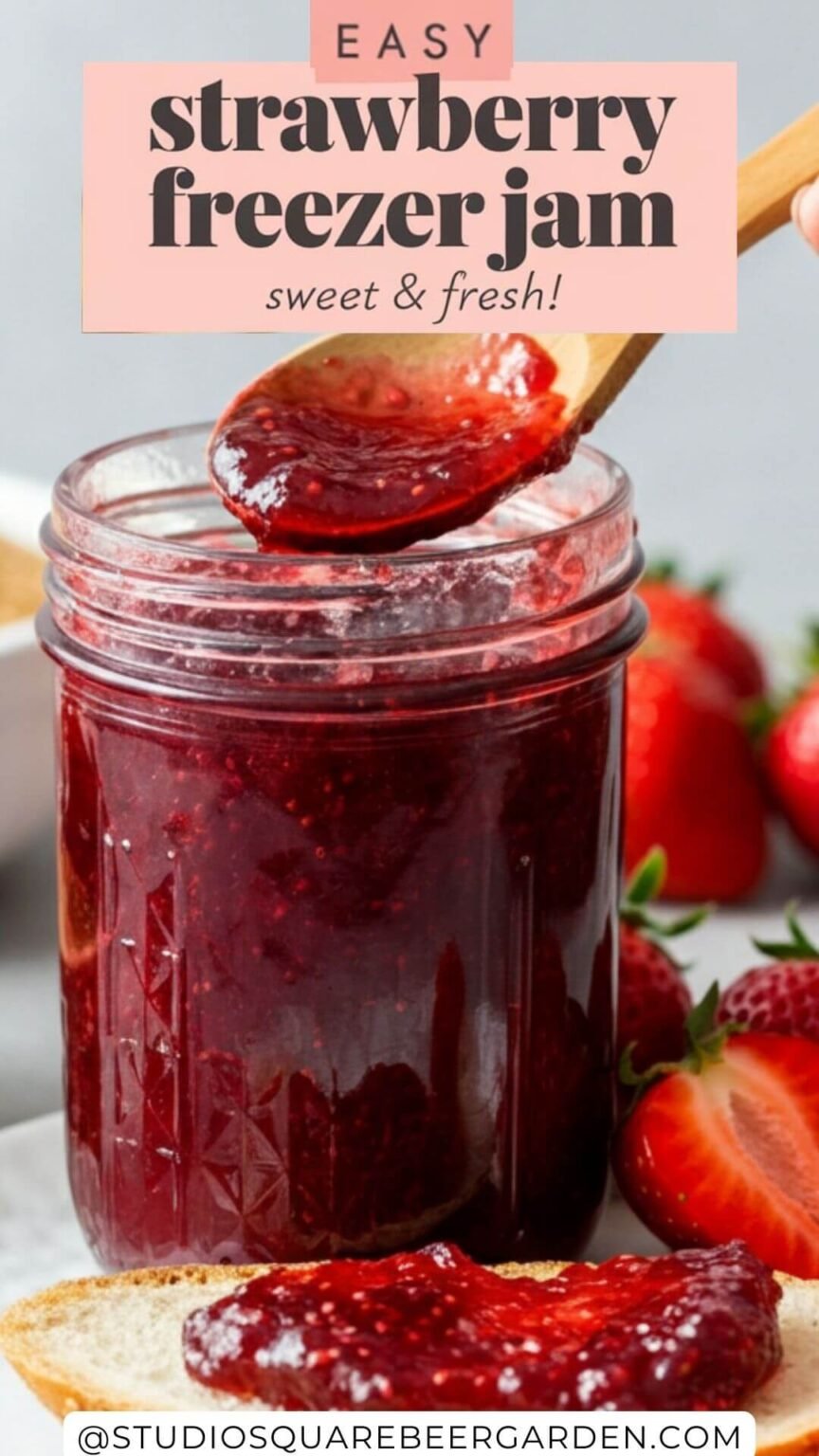 Easy Strawberry Freezer Jam Recipe