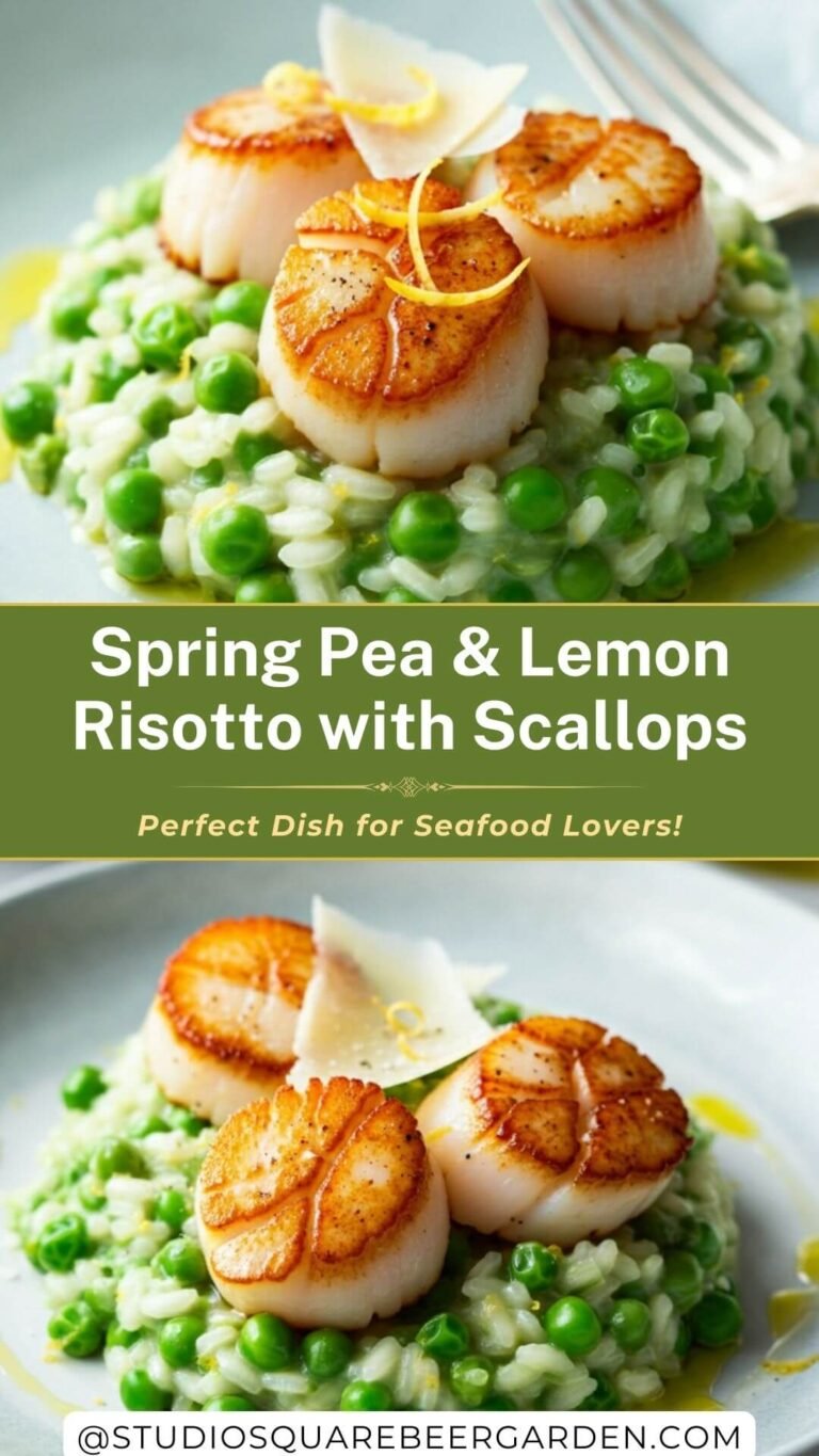 Spring Pea and Lemon Risotto with Scallops Recipe - Fresh & Creamy!