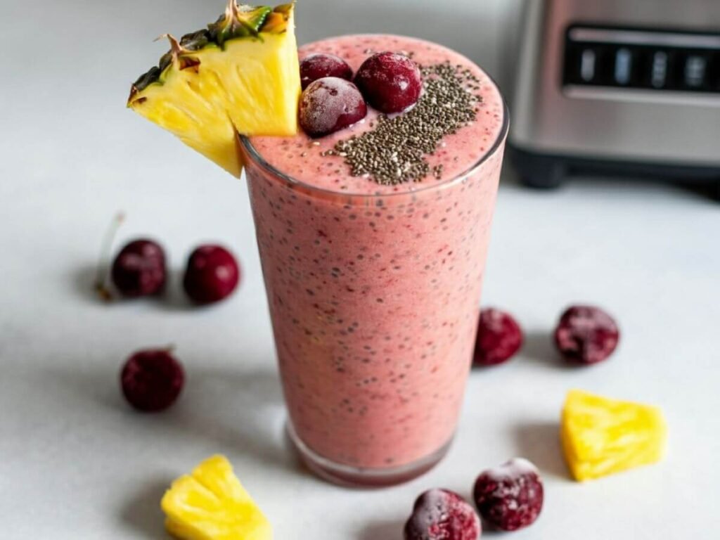 Cherry Pineapple Smoothie Recipe | Healthy & Easy